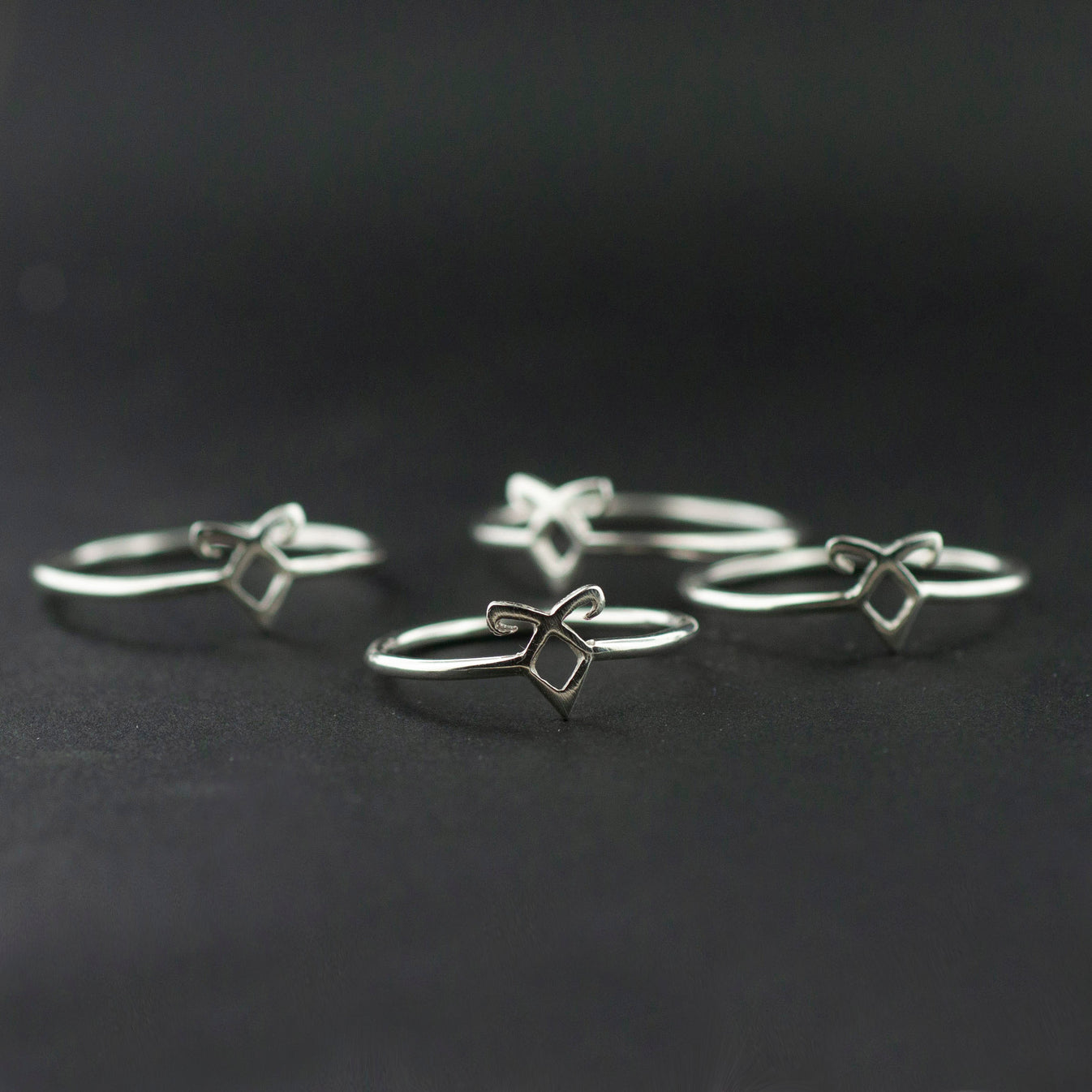 Tiny Angelic Power Rune Ring - available in silver and gold filled - 9 ...